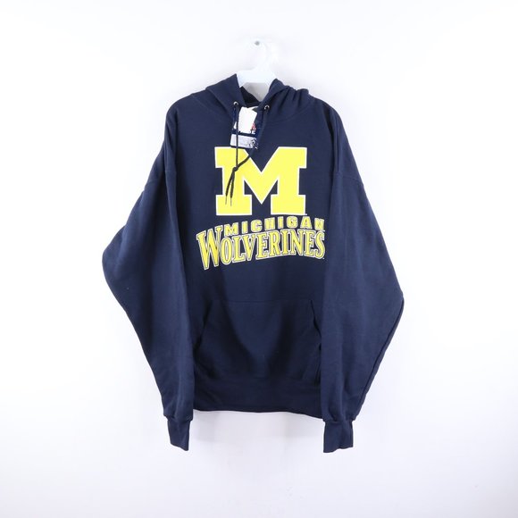 Vintage | Sweaters | Vintage University Of Michigan Hoodie Blue | Poshmark